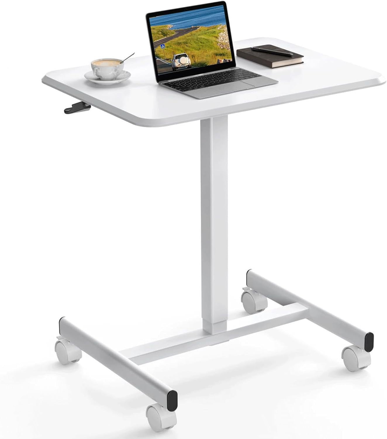 Homee Mobile Standing Desk, Laptop Computer Height Adjustable Cart with ...