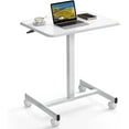 Homee Mobile Standing Desk, Laptop Computer Height Adjustable Cart with ...