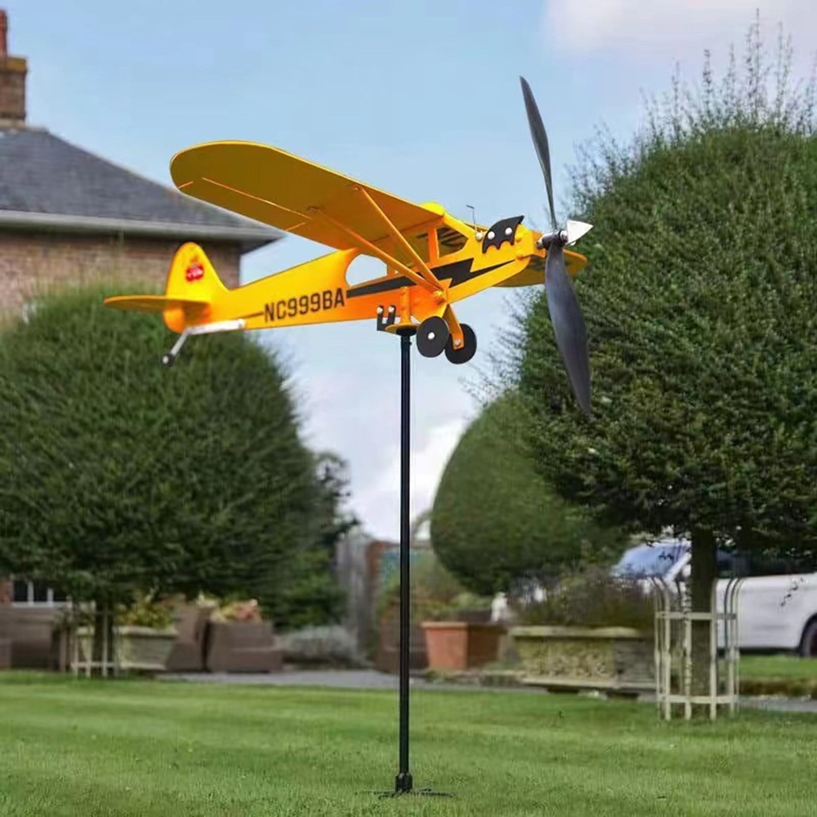 Homeer Statue Decor Statue Display Garden Statue Creative 3D Airplane ...