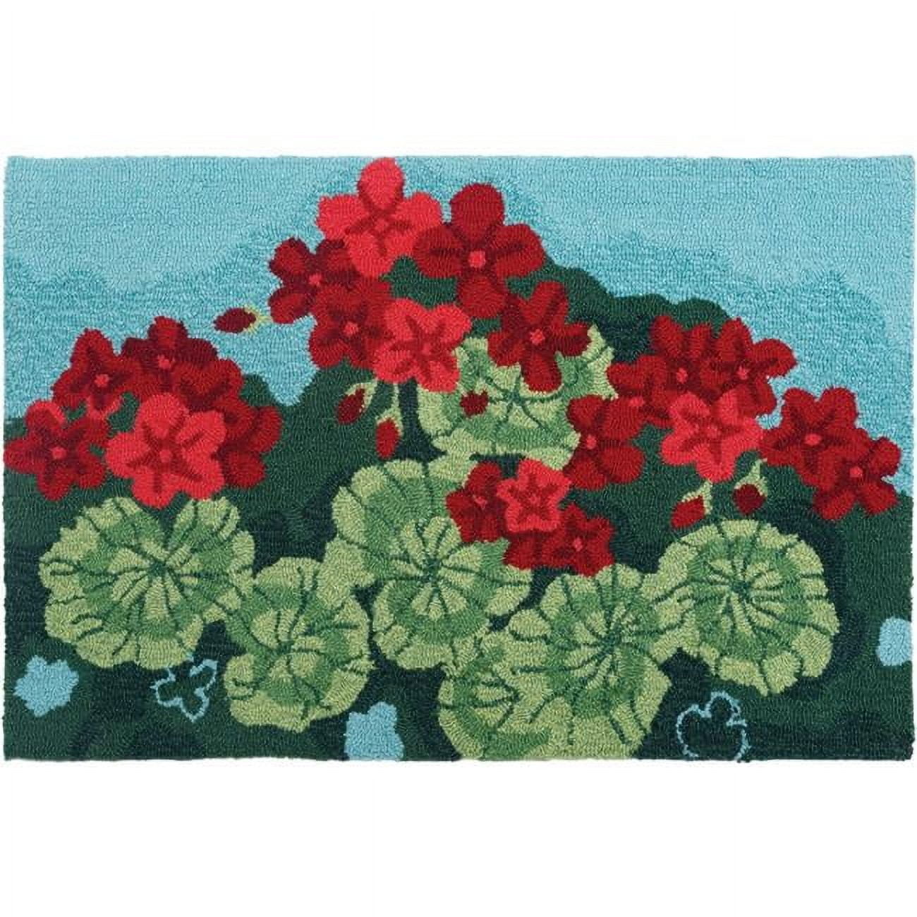 Homefires PY-HV021 22 x 34 in. Geranium Garden Indoor Accent Rug, Red ...