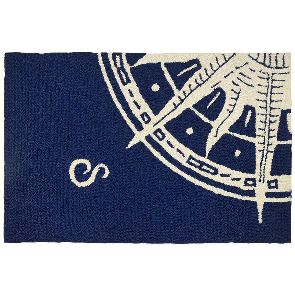 Homefires Sailor'S Compass 22" X 34" Nautical Area Rug - Walmart.com