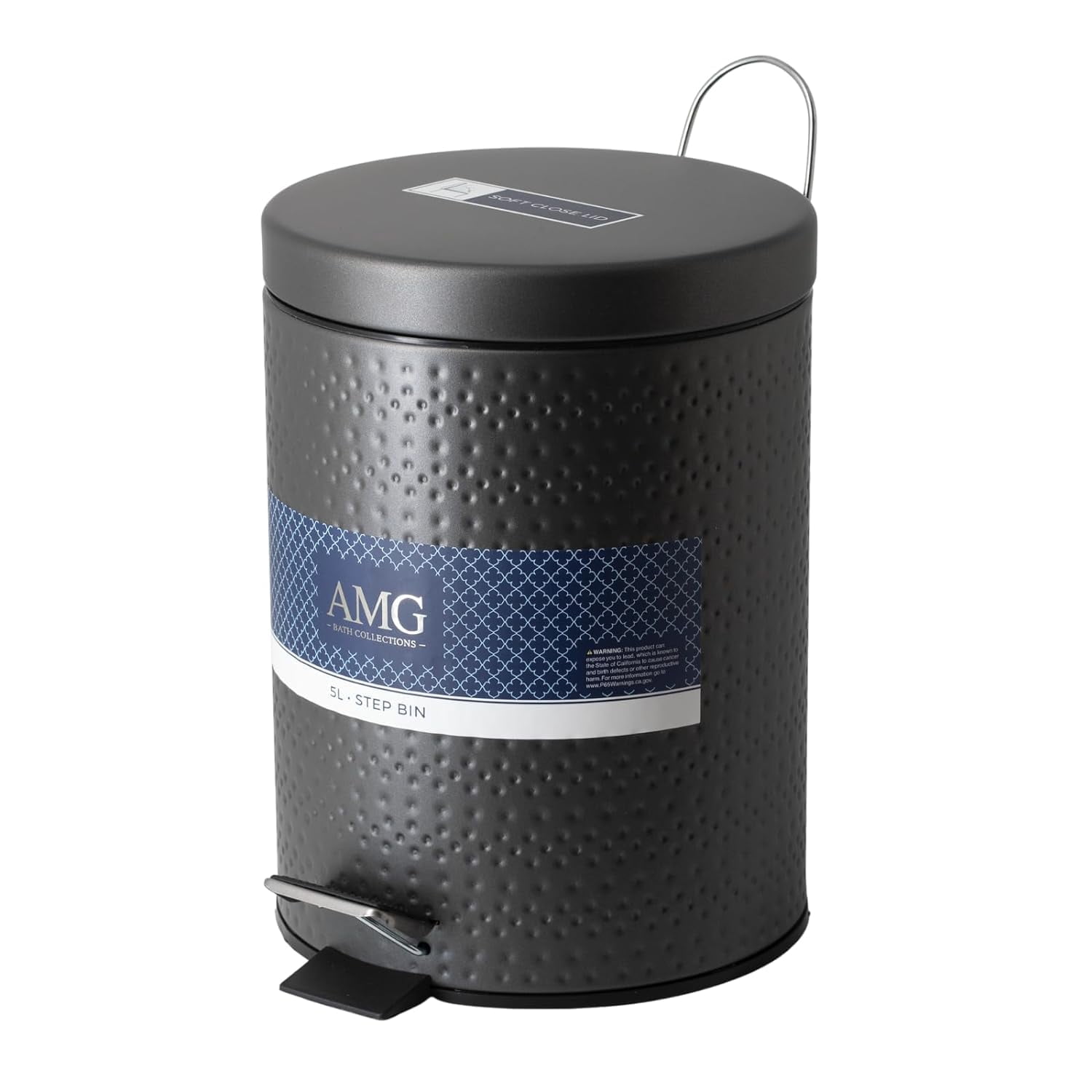 Homefits Bathroom Trash Can Rust-Resistant Stainless Steel Step-On ...