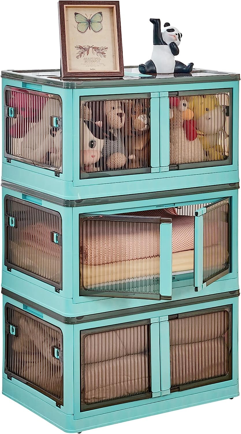 Homeforce 23 Gallon Stackable Storage Bins with Lids and Wheels ...