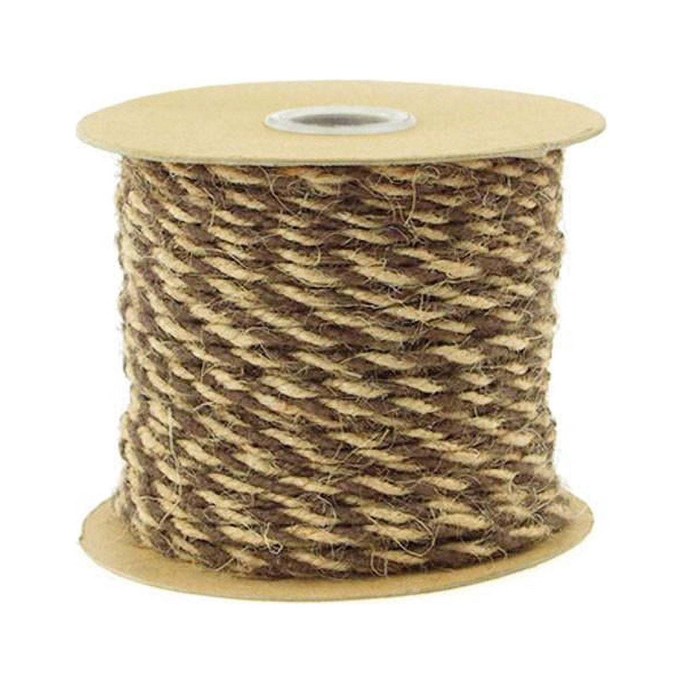 Homeford Bi-Colored Jute Twine Cord Rope Ribbon, 2.5mm, 5/64-inch, 50 ...