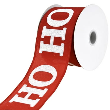 Christmas Iridescent Snowflakes Satin Wired Ribbon, 2-1/2-Inch, 10-Yard ...