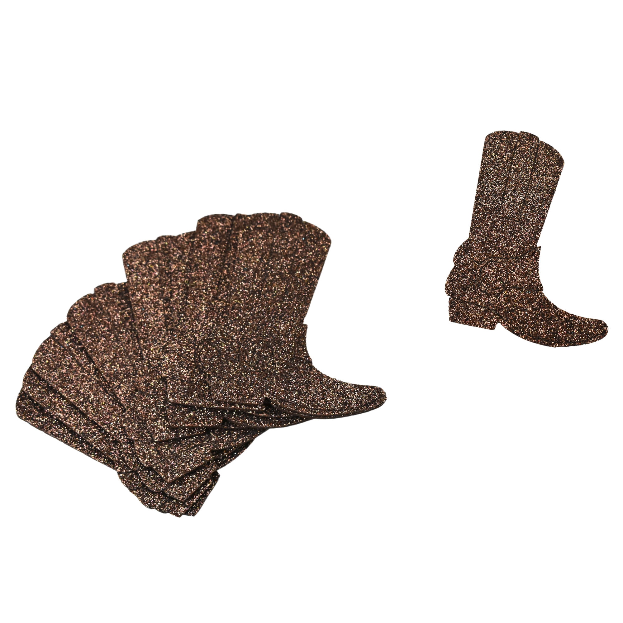 Homeford Cowboy Boot EVA Foam Decorations, 2-1/2-inch, 10-count, Brown ...
