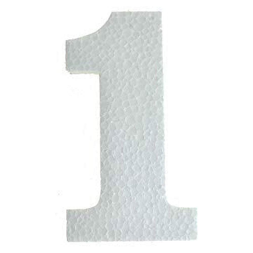 Homeford Craft EPS Foam Symbol Cut Out "1", 4-3/4-Inch, 12-Count ...