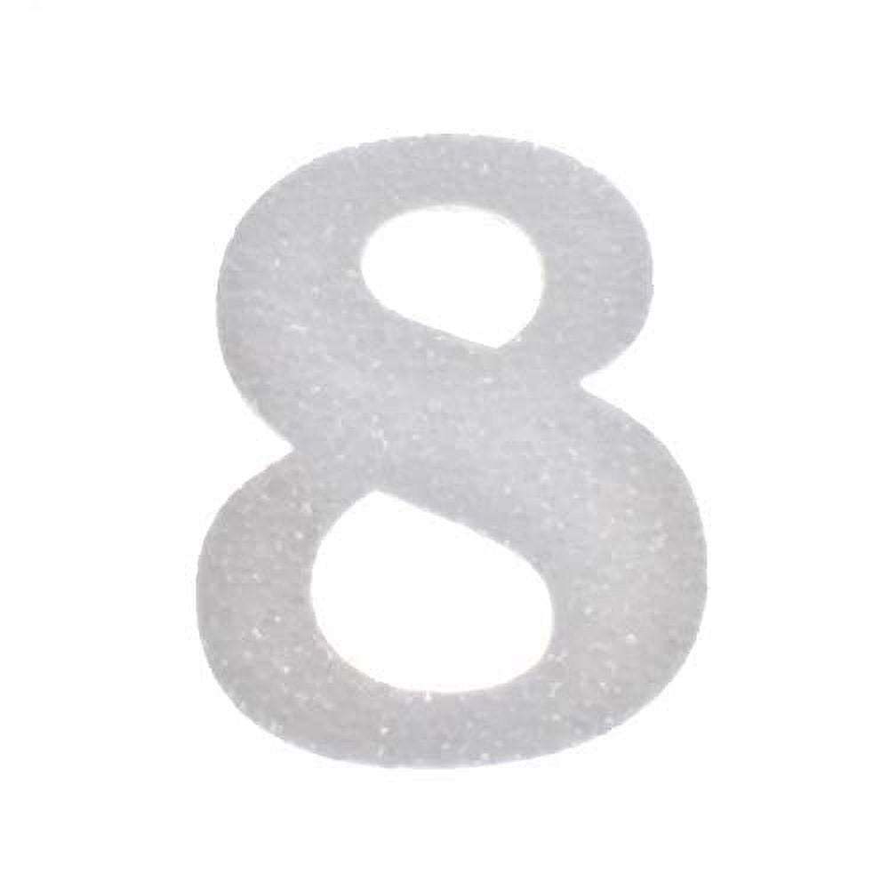 Homeford Craft EPS Foam Symbol Cut Out "8", 4-3/4-Inch, 12-Count ...