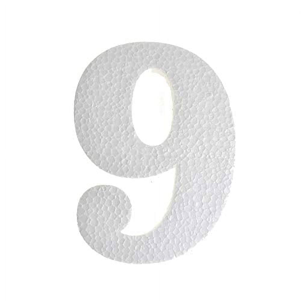 Homeford Craft EPS Foam Symbol Cut Out "9", 4-3/4-Inch, 12-Count ...