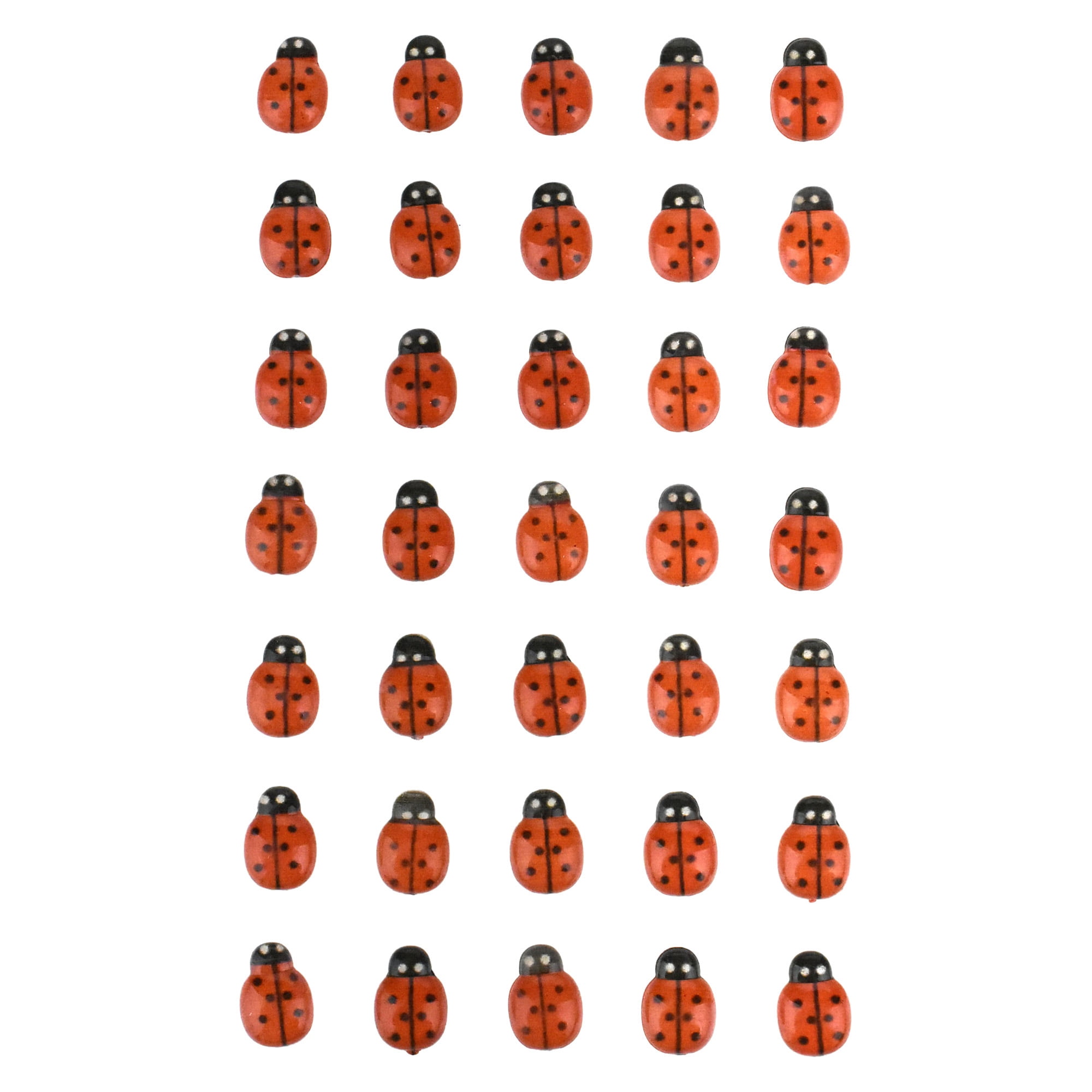 HOMEFORD ESC05 Ladybug 3D Craft Stickers, 5/8-inch, 35-count, Red ...
