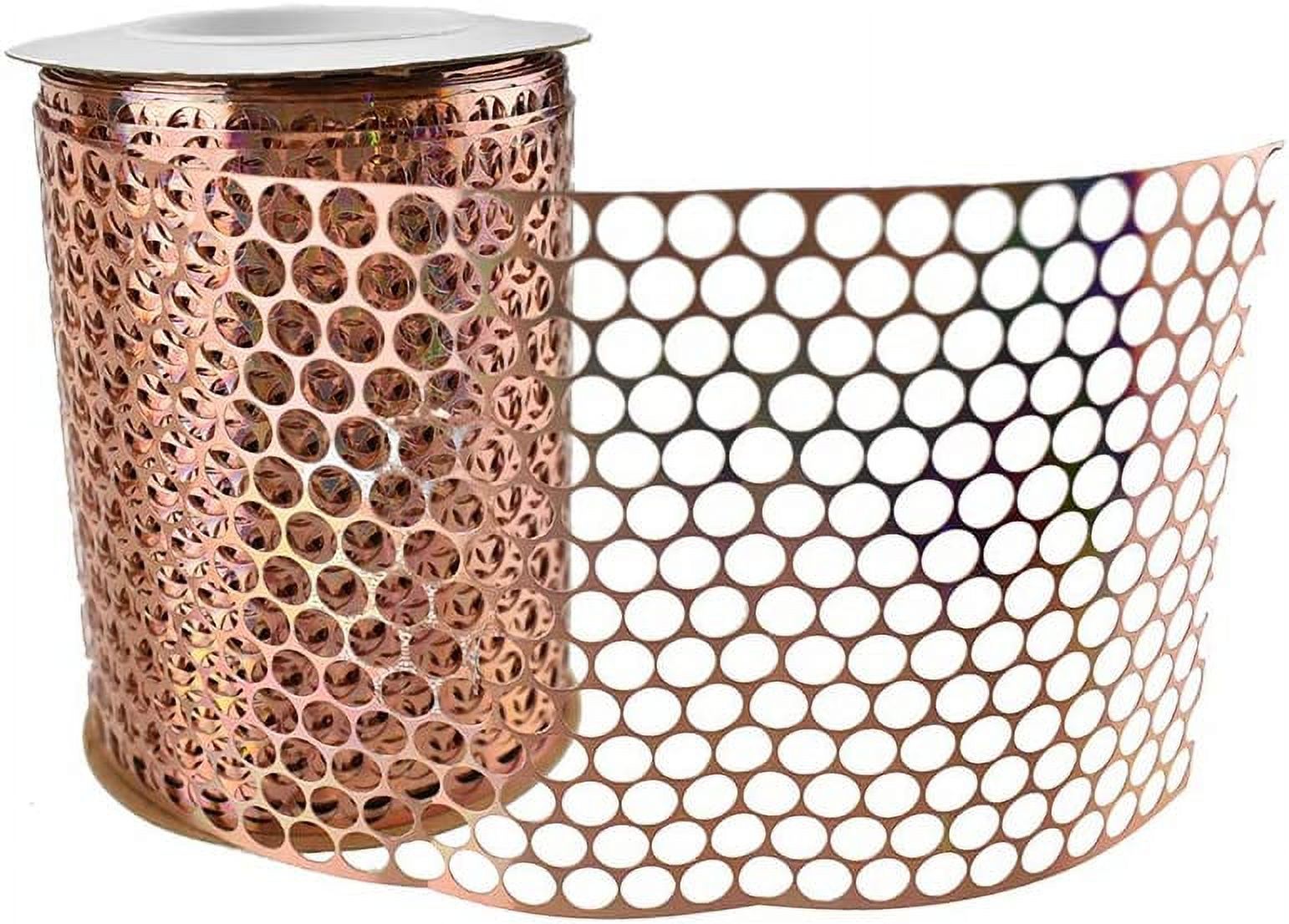 Homeford Metallic Honeycomb Chicago Christmas Ribbon, 3-1/4-Inch, 10 ...