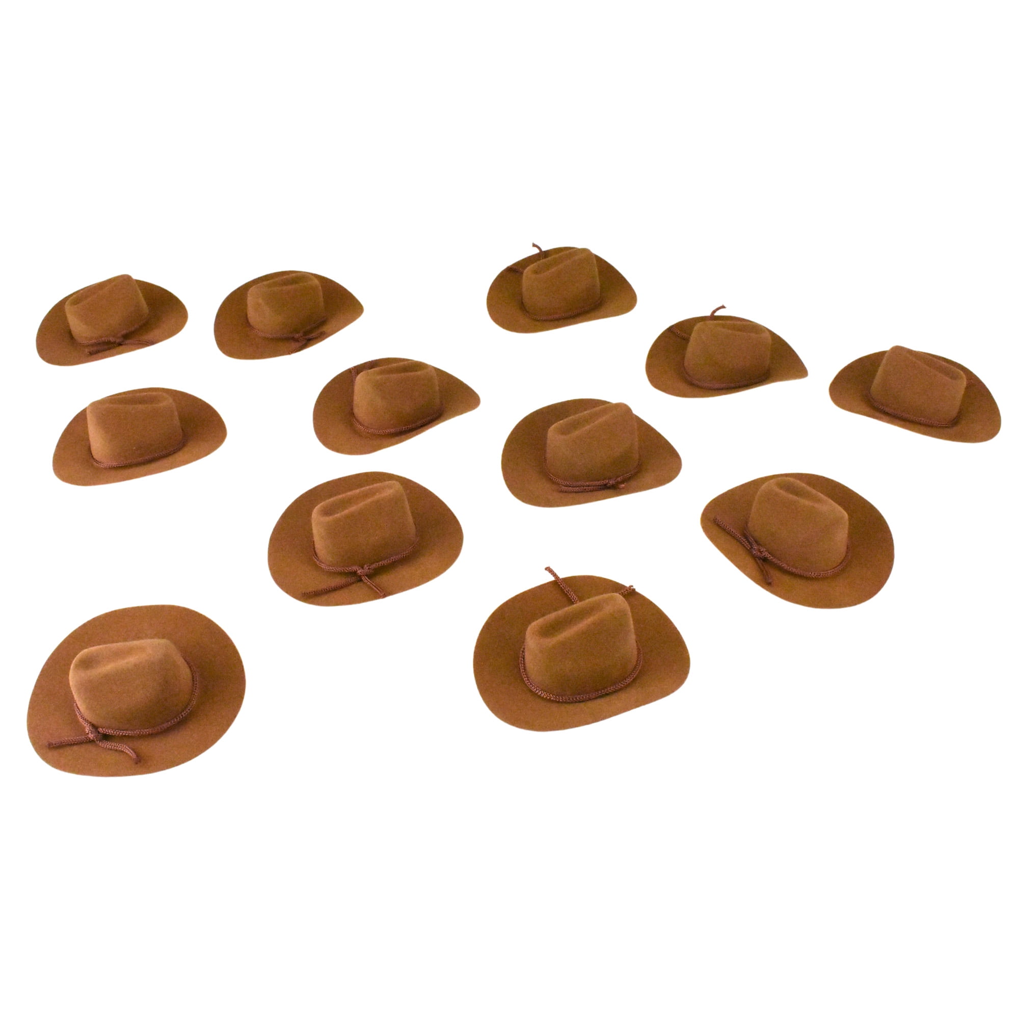 HOMEFORD ESC05 Mini Cowboy Hat Party Favor, 4-inch, 12-count, Brown ...