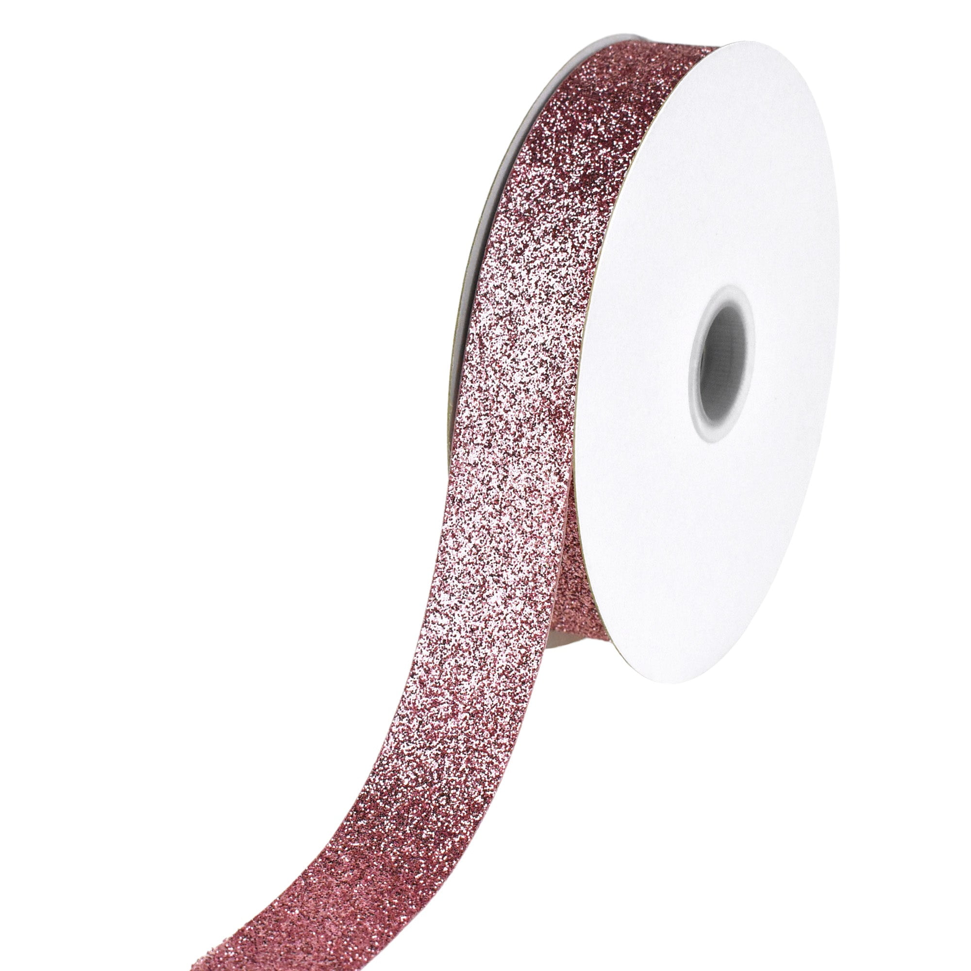 Homeford Nylon Metallic Glitter Ribbon, 7/8-inch, 25-yard, Light Pink ...