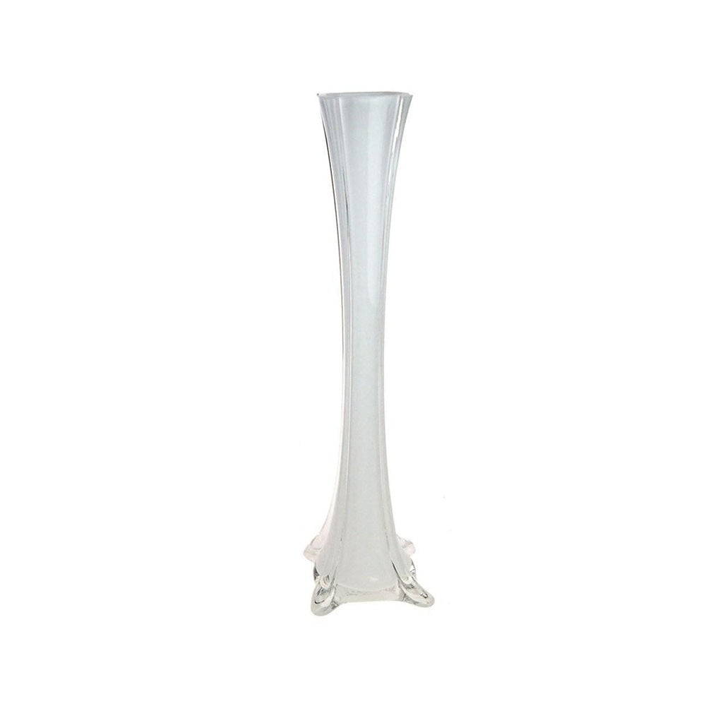 Homeford Tall Eiffel Tower Glass Vase Centerpiece, 20-inch, White ...