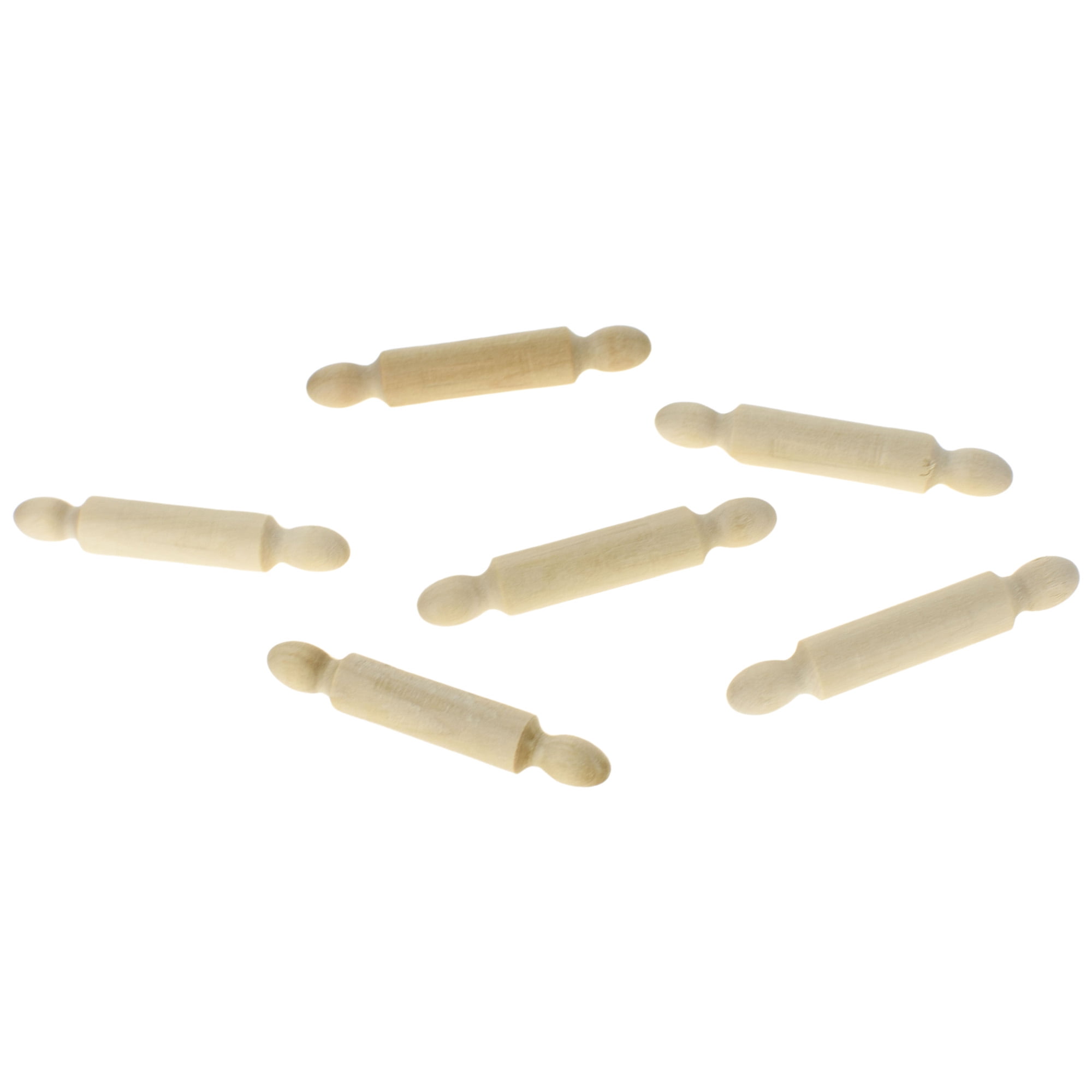 HOMEFORD ESC05 Wooden Craft Rolling Pin Miniatures, 2-1/4-inch, 6-count ...