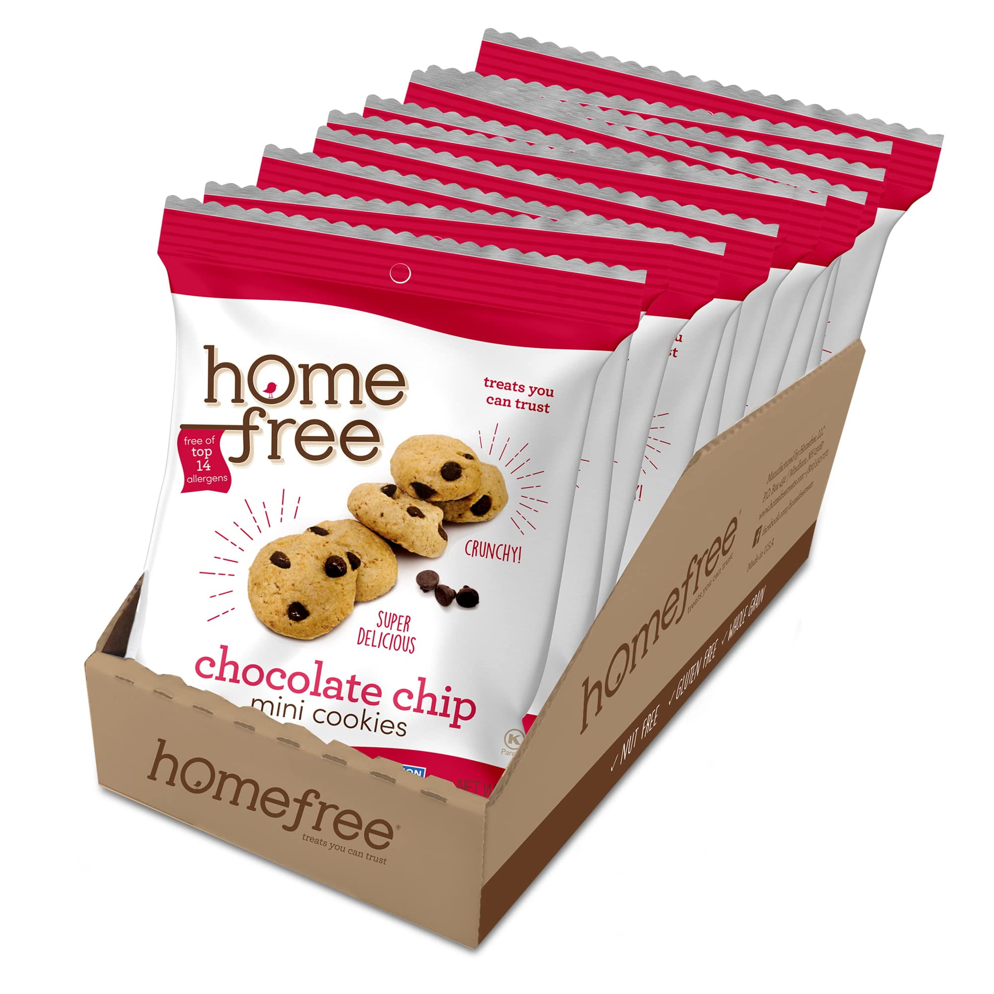 Homefree Mini Chocolate Chip Cookies, Gluten Free, Nut Free, Vegan ...