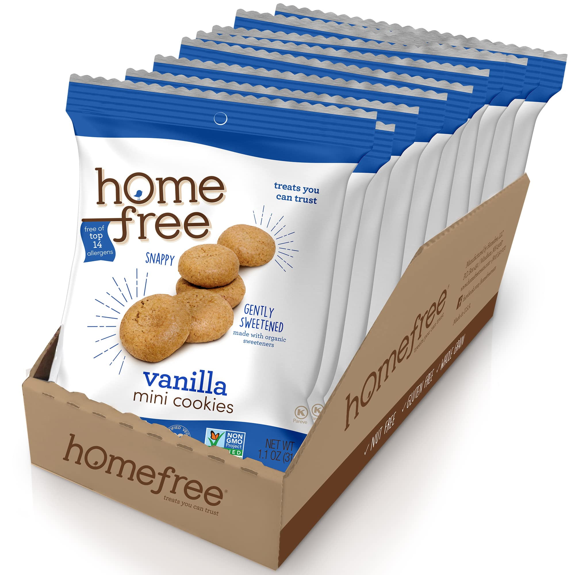 Homefree Mini Vanilla Cookies, Gluten Free, Nut Free, Vegan ...