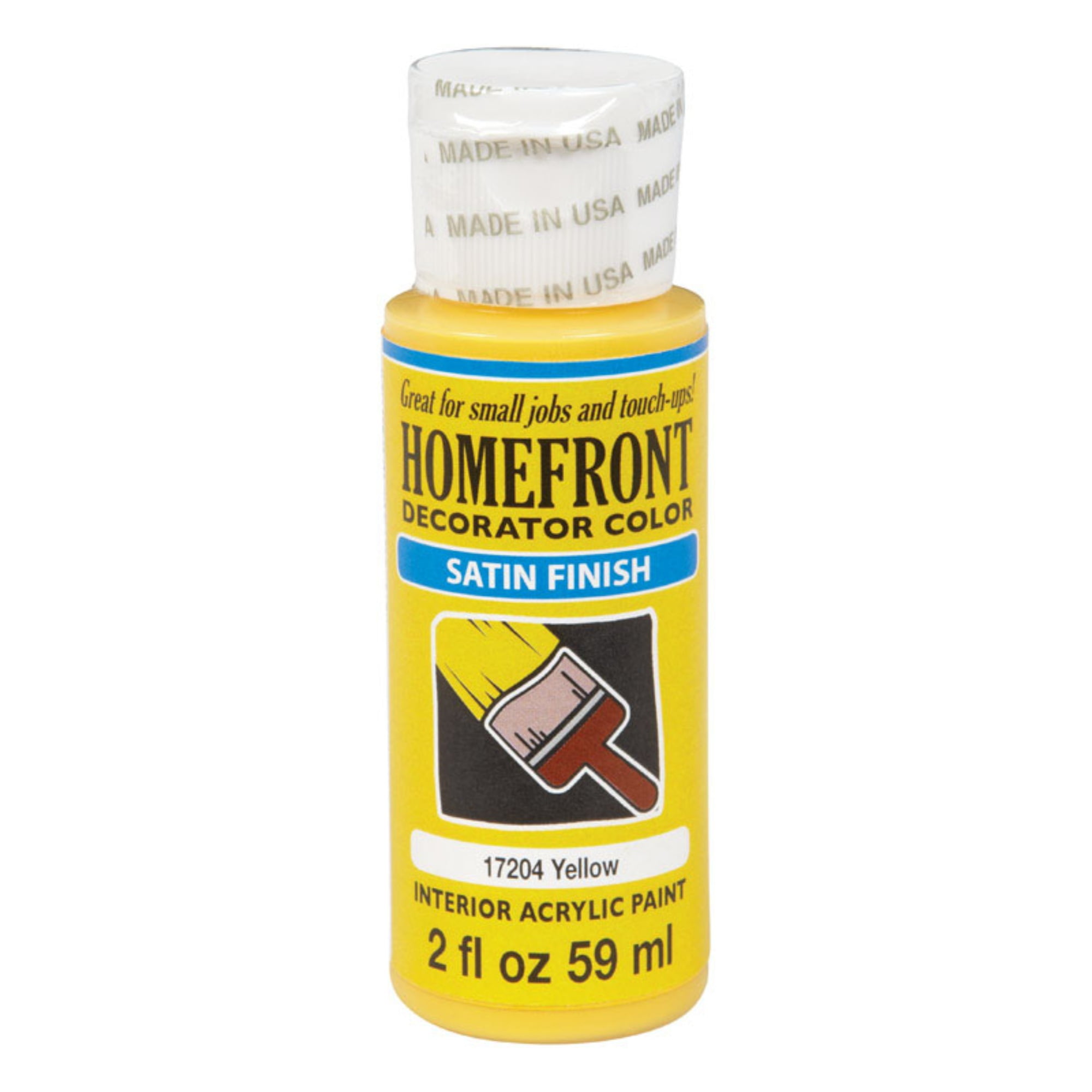 Homefront Satin Yellow Hobby Paint 2 oz - Walmart.com