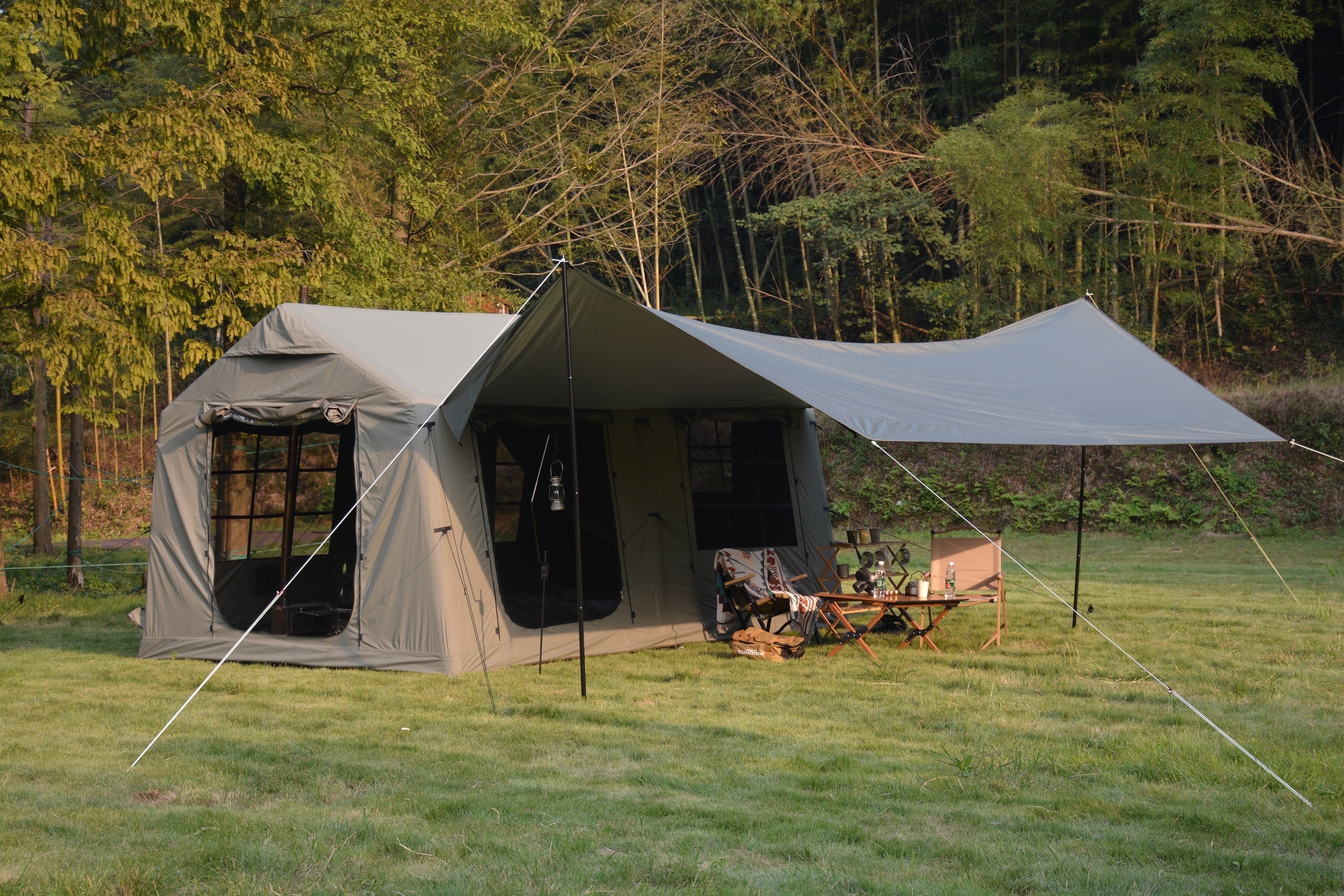 Homefun 10x13ft Inflatable Camping Tent Canopy All Weather Airbeam ...