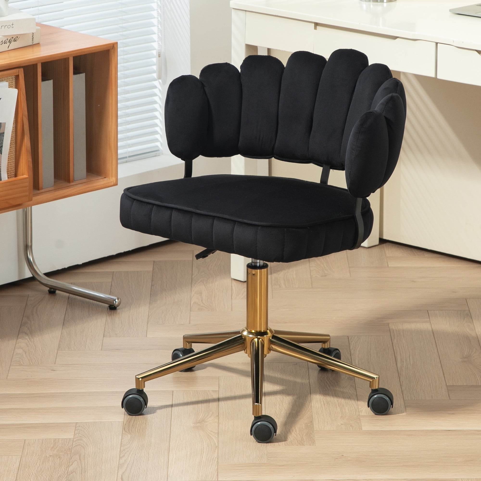 Homefun Ergonomic Velvet Office Chair - Adjustable Swivel Desk Chair ...