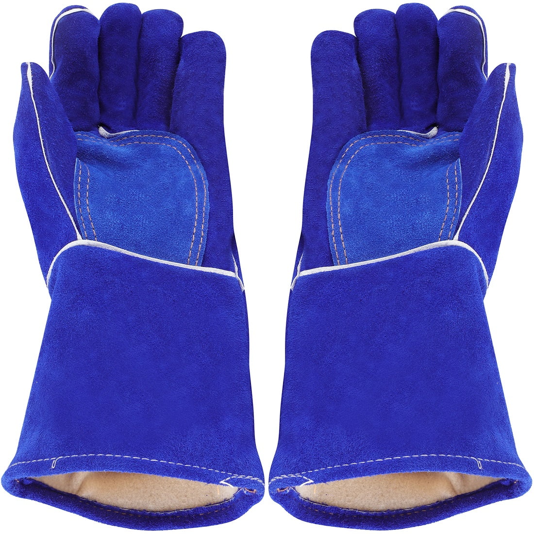 Homegreg 14 inches 932℉, Long Sleeve Blue Leather Heat/Fire Resistant ...