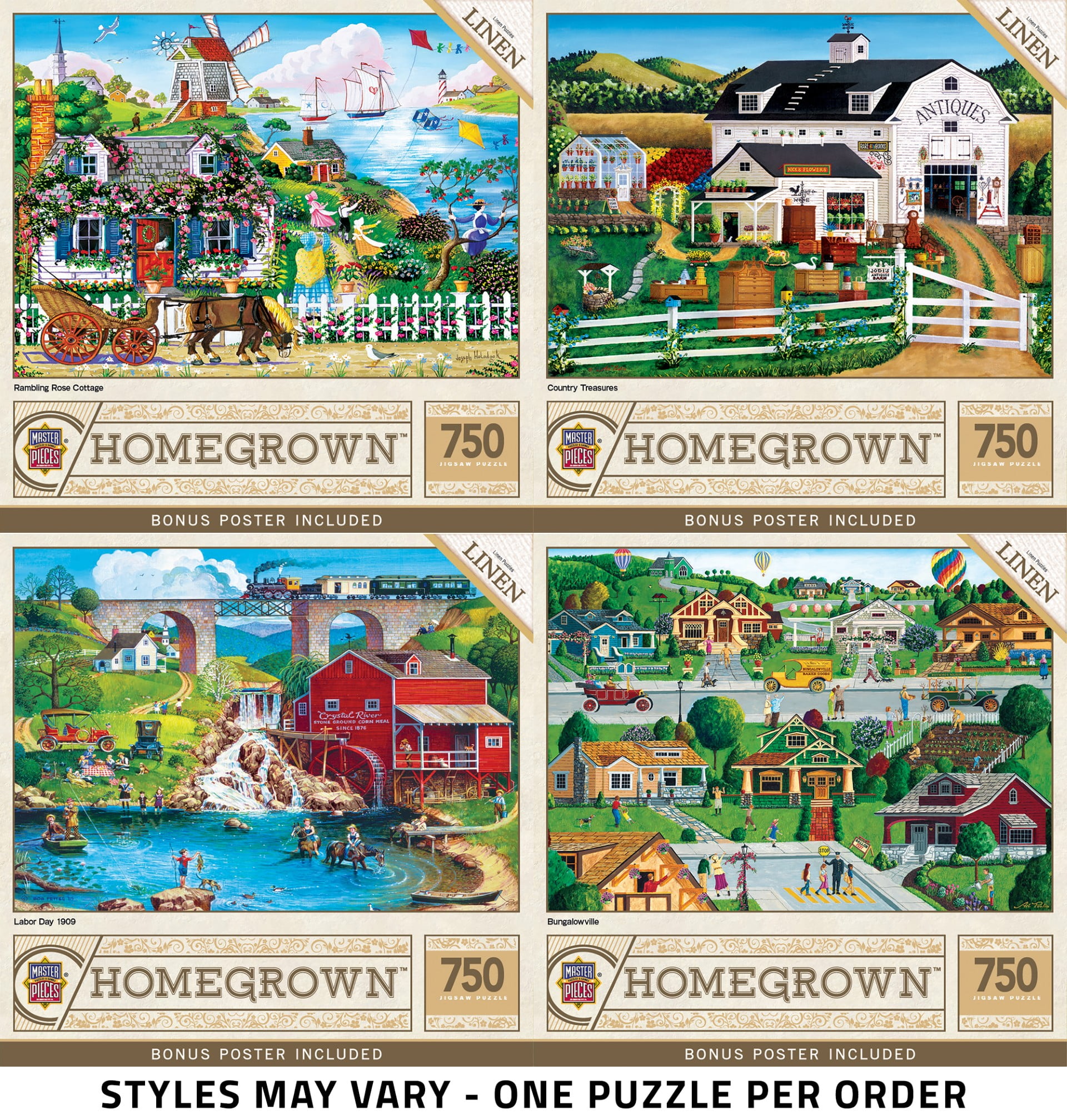 Masterpieces 750 Pieces Homegrown Assortment Interlocking Jigsaw Puzzle ...