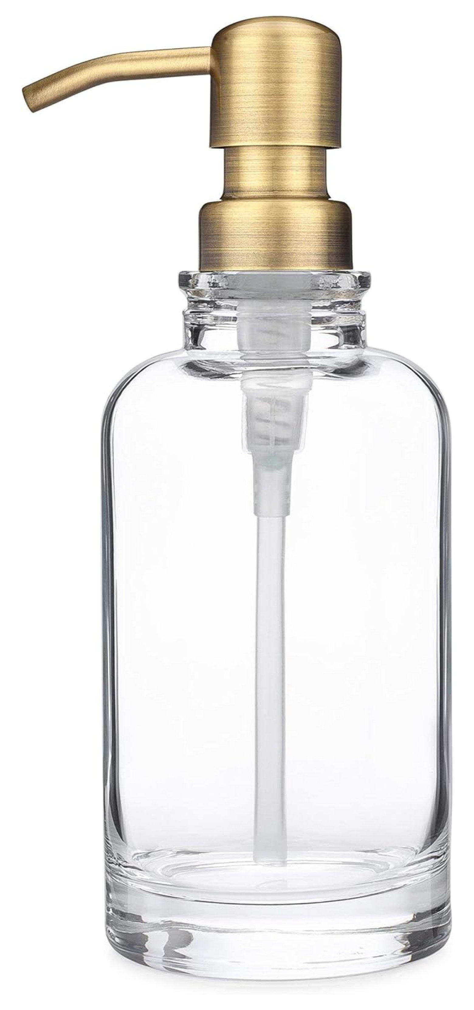 Homehours Clear Glass Soap Dispenser - Liquid Hand Soap & for Kitchen ...