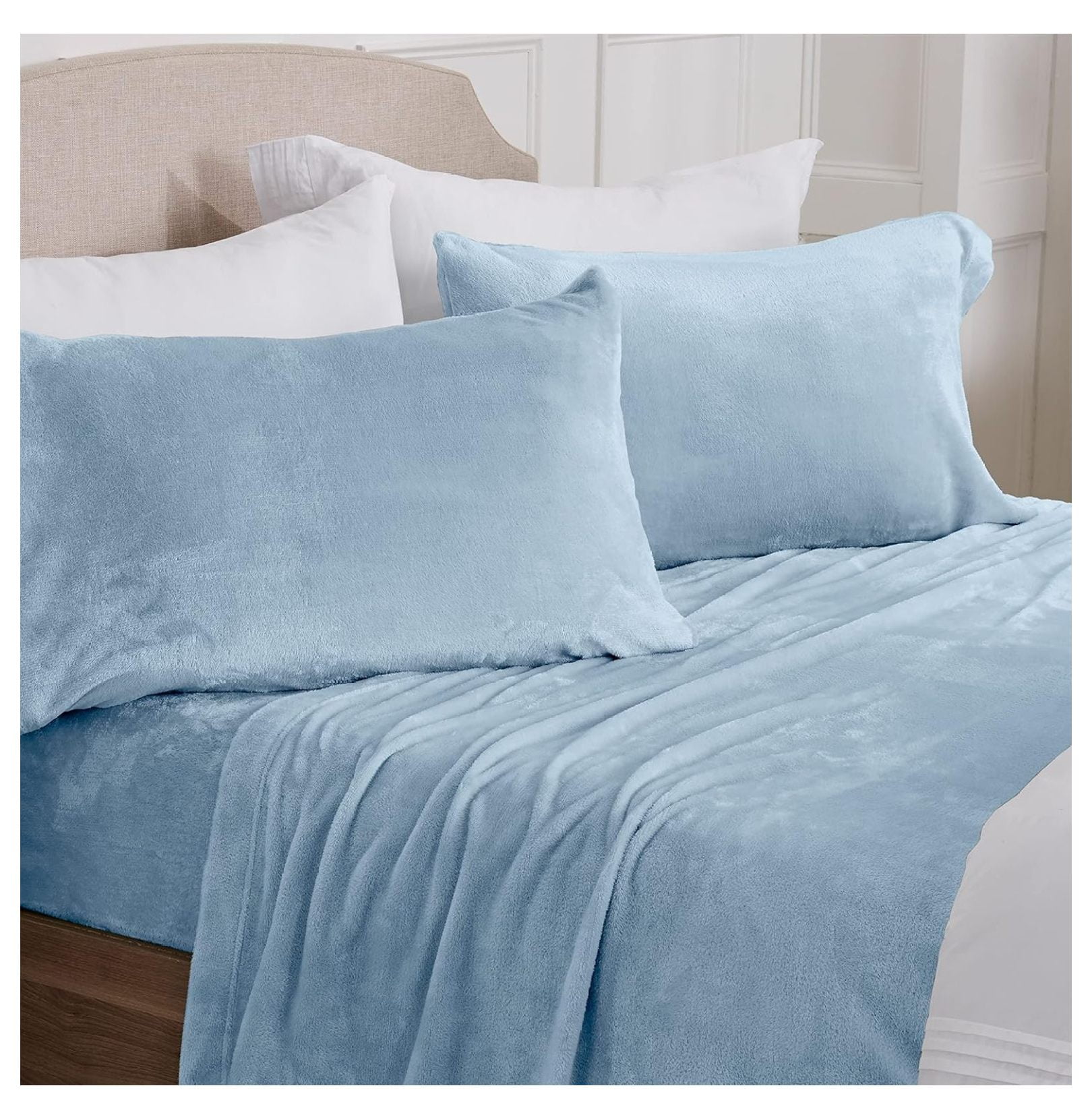 Homehours Fitted Sheets, Bulk Pack of 6, Deep Pocket, Soft Microfiber ...