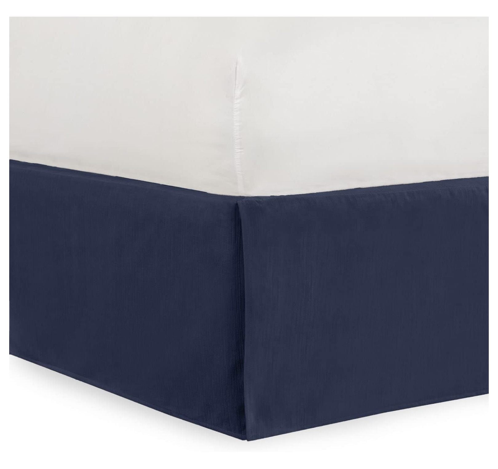 Homehours Tailored Velvet Bed Skirt with Split Corner 21 inch Drop-King ...