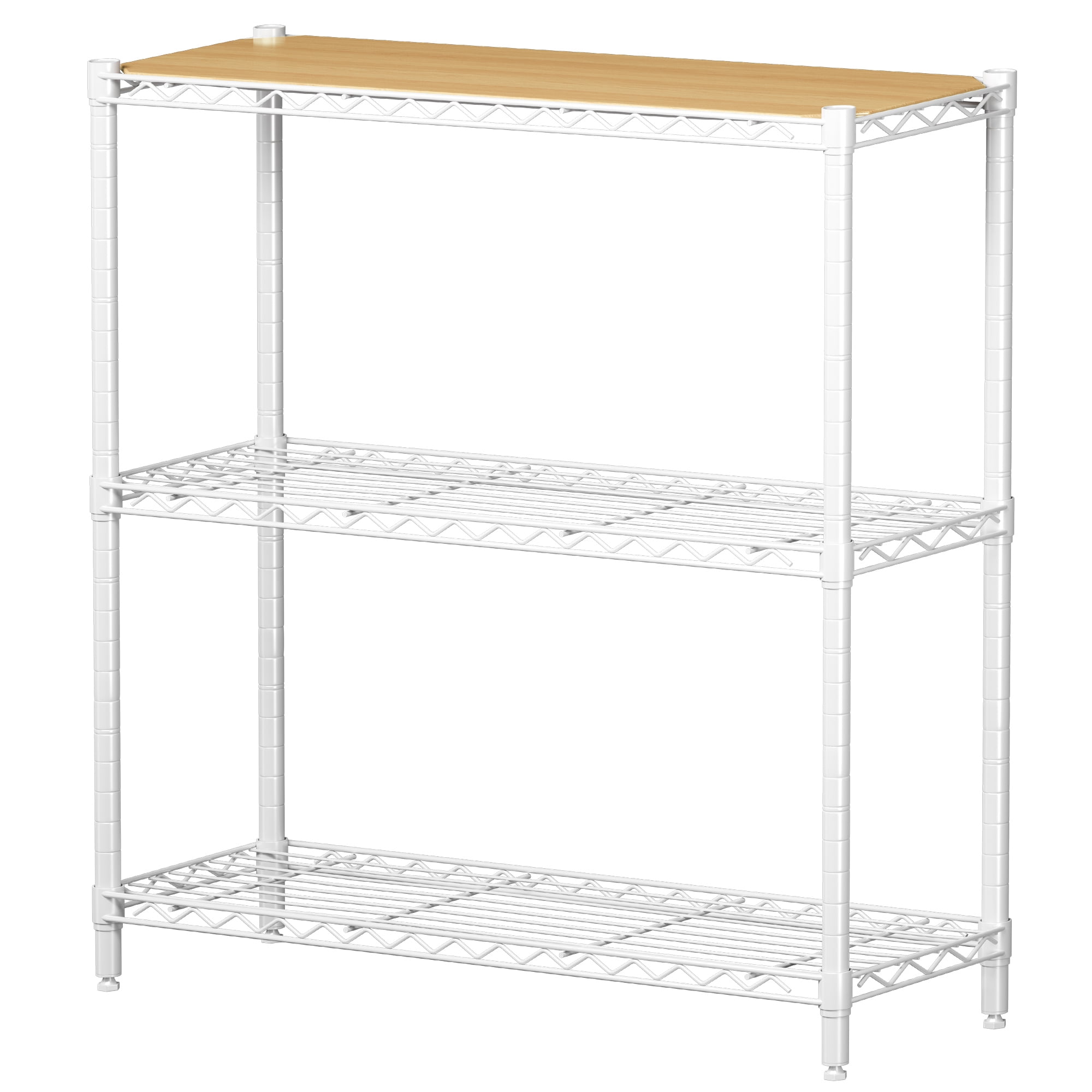 Homeiju 3-Tier Kitchen Storage Shelf, 29.8" Wide Adjustable Standing ...