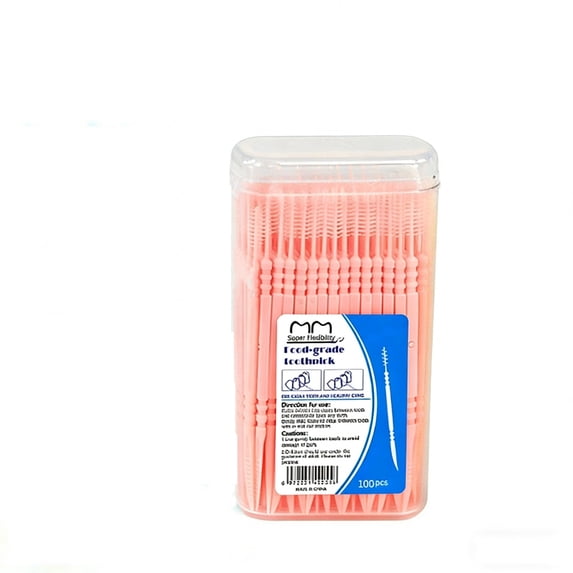 Homekingdee 100 Pcs Interdental Brushes with Dispenser - Soft Silicone ...