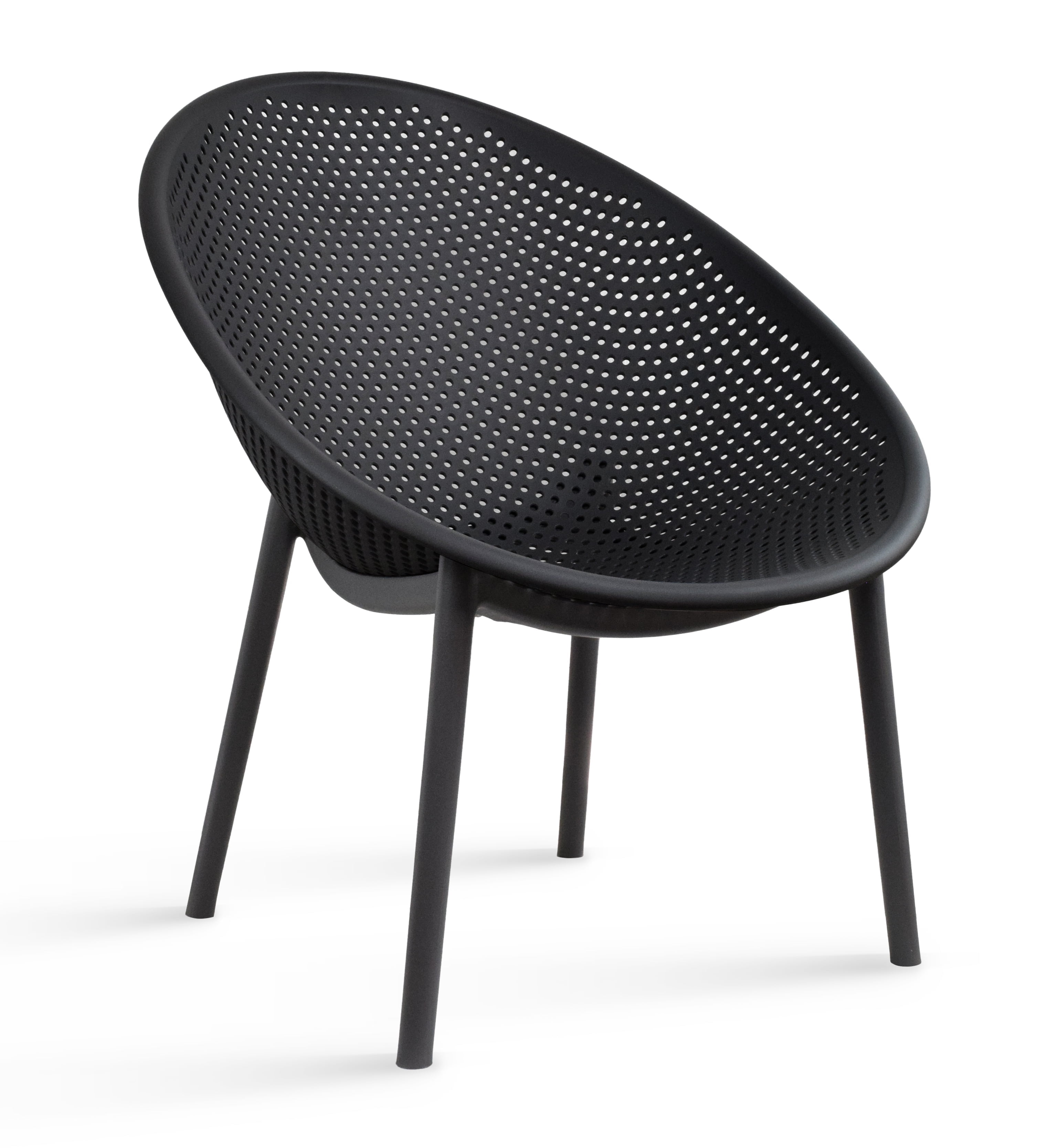 2xhome Modern Patio Chairs, Oval Acepulco With Dots Round Shape ...
