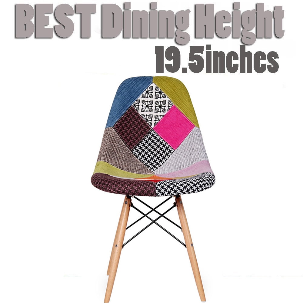 2xhome - Multi-color FabriArmchair Fabric Chair Patchwork Multi-pattern ...