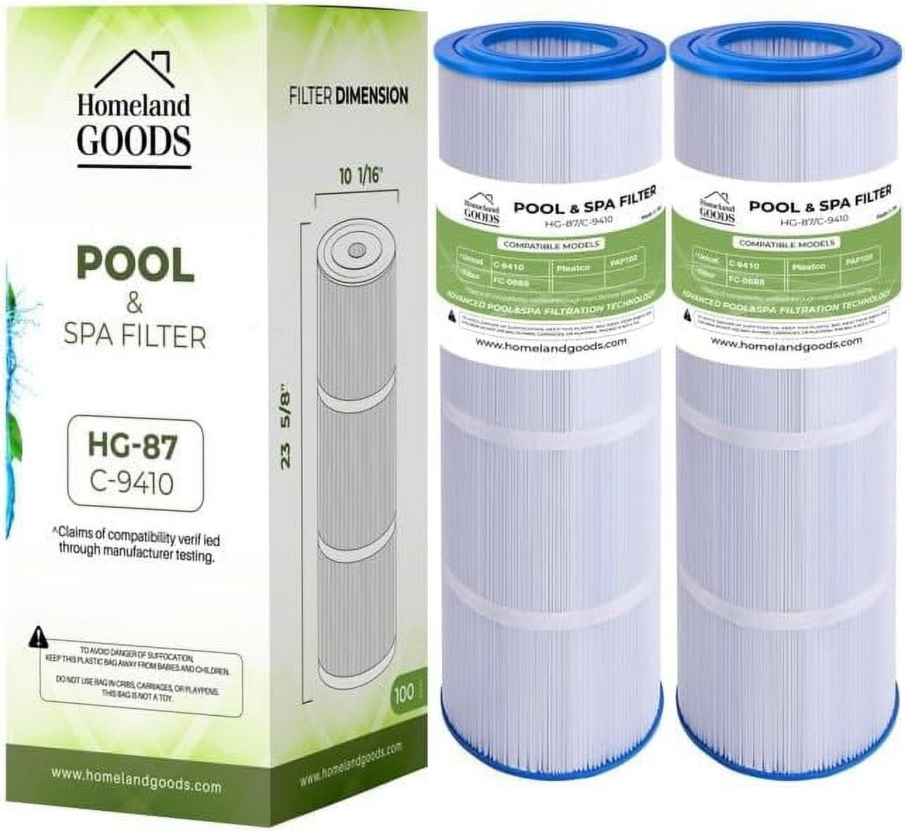 "Homeland Goods PLF100A Pool Filter for Pentair, Unicel, Filbur ...