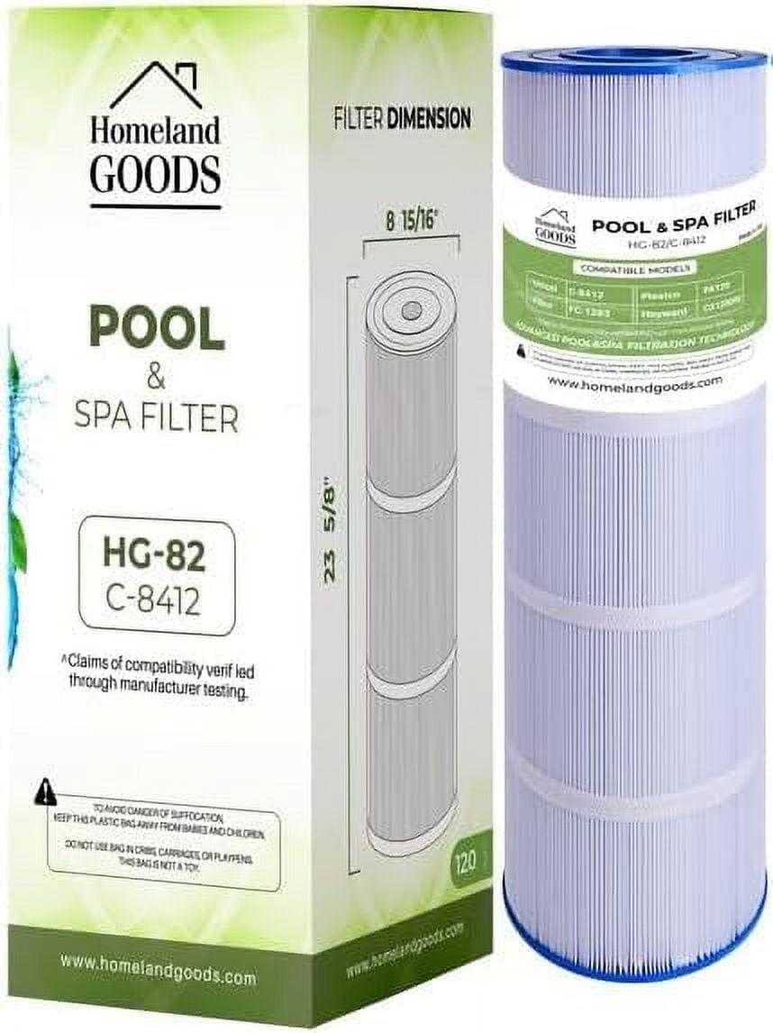 Homeland Goods PLF120A Pool Filter Cartridge, Replaces Hayward C1200 ...