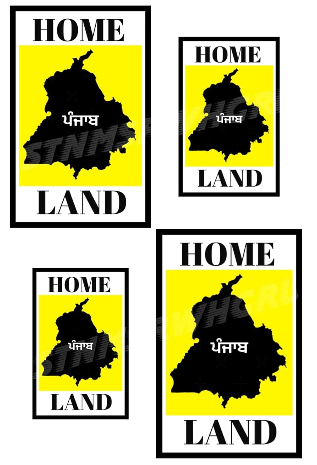 Homeland Punjab Stickers Pack of 6 85 3 inch I Love My Punjab Sticker ...