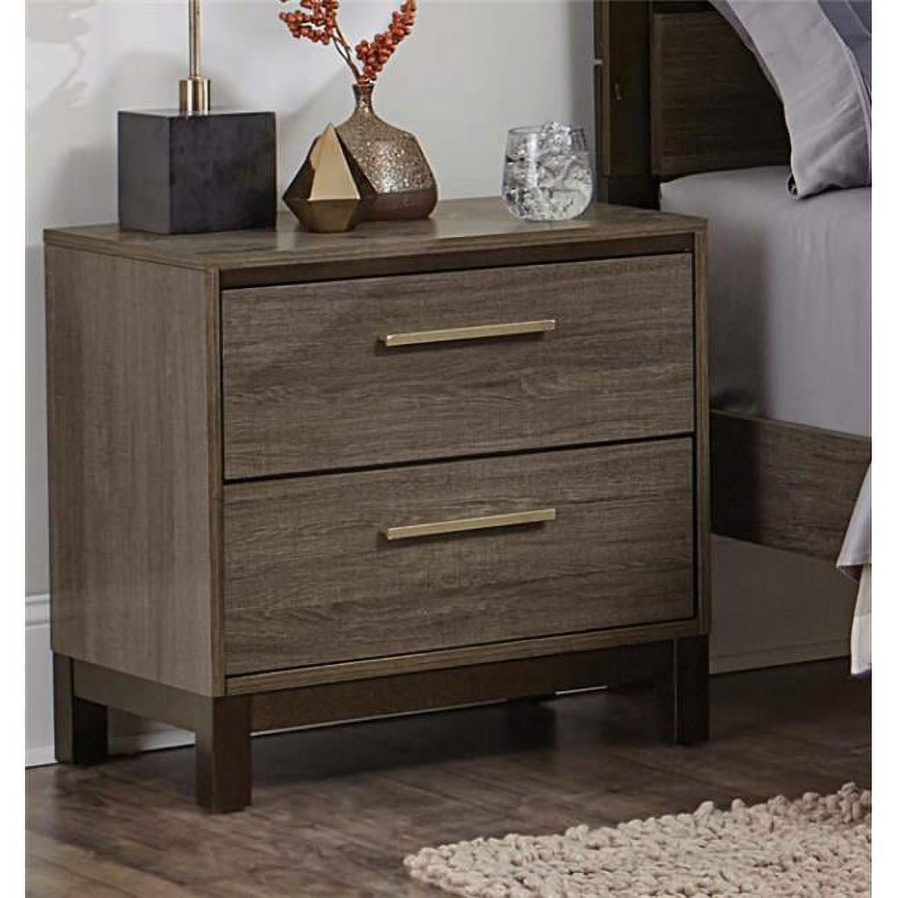 Homelegance 1936-4 Vestavia Collection Night Stand- Grey - 23.5 x 15.75 ...