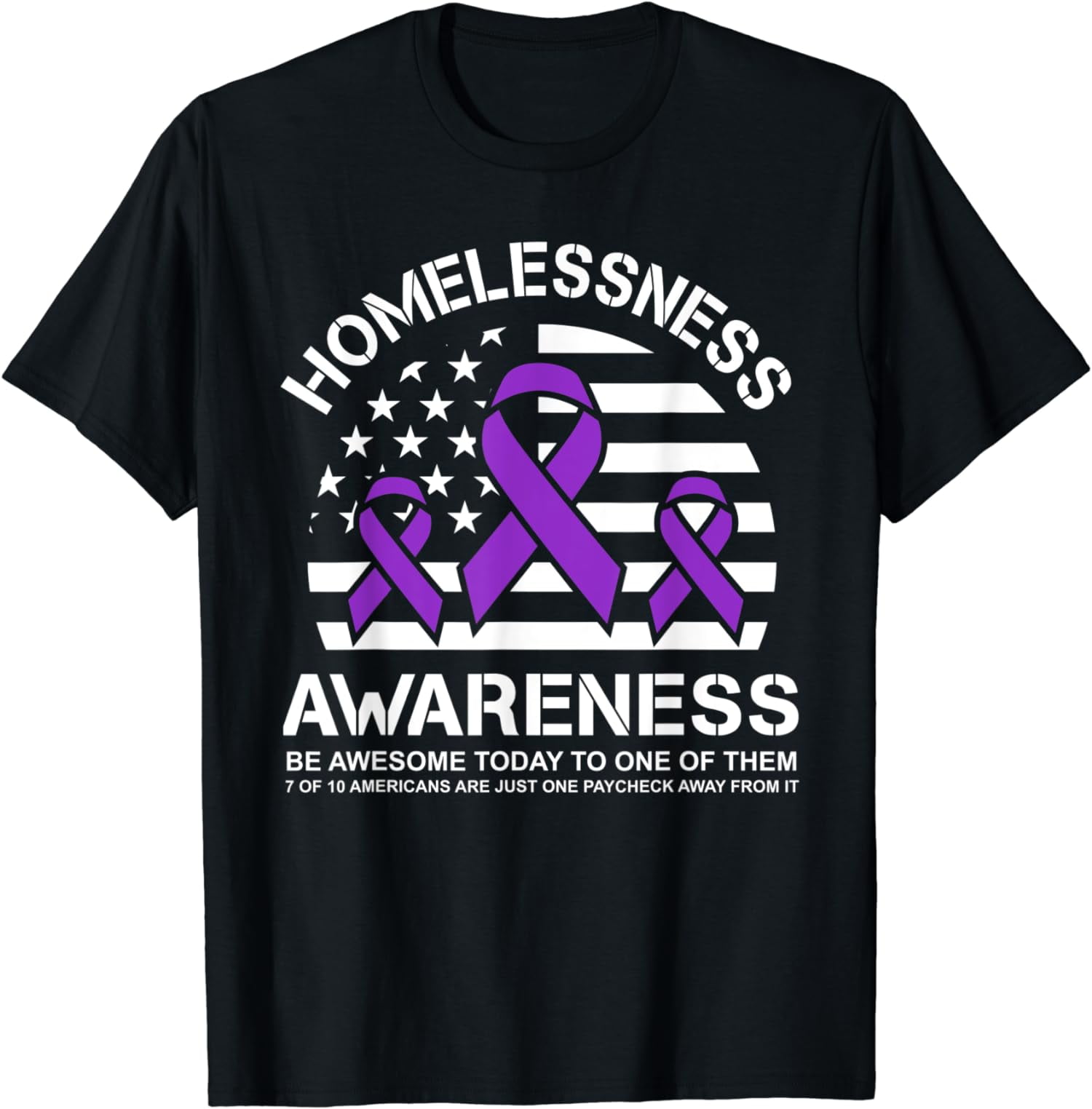 Homelessness Awareness Month USA Flag T-Shirt - Walmart.com