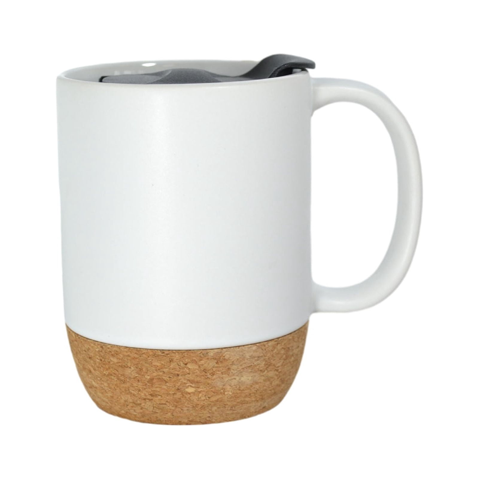 Homelife 350ML Matte Black Coffee Mug with Grip Handle Cork Bottom ...
