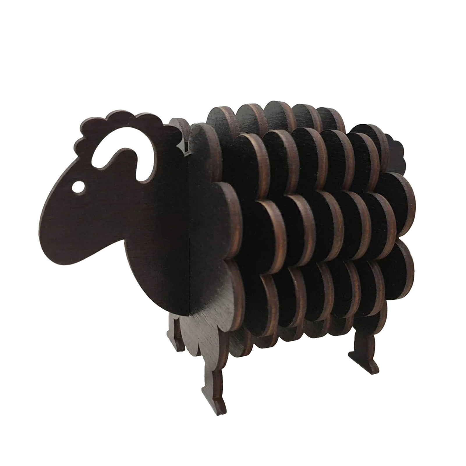 Homelife 7Pcs/Set Sheep Coasters Wooden Drink Coasters 3D Puzzle Sheep ...