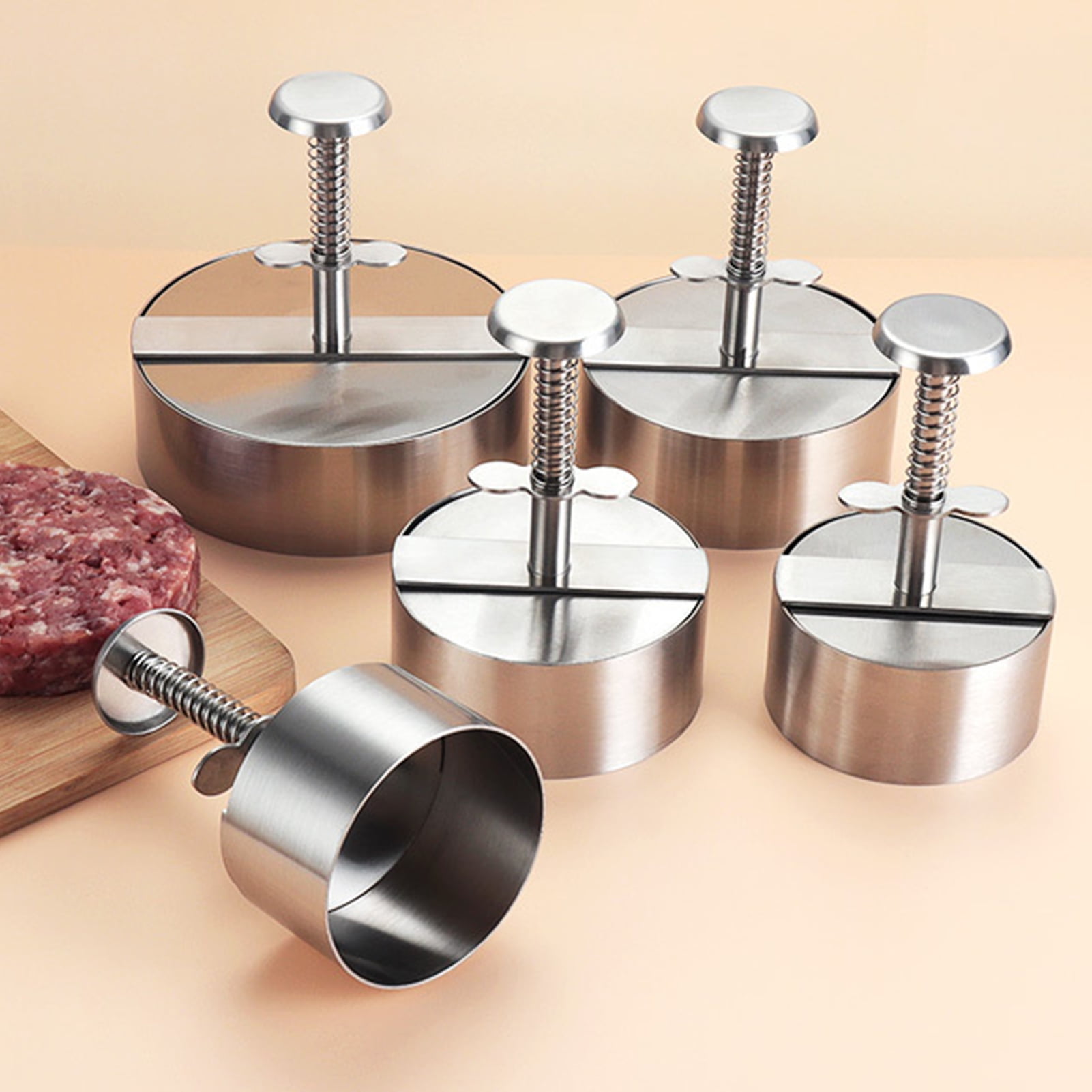 Homelife Burger Meat Press Stainless Steel Patty Maker Hamburger Press ...