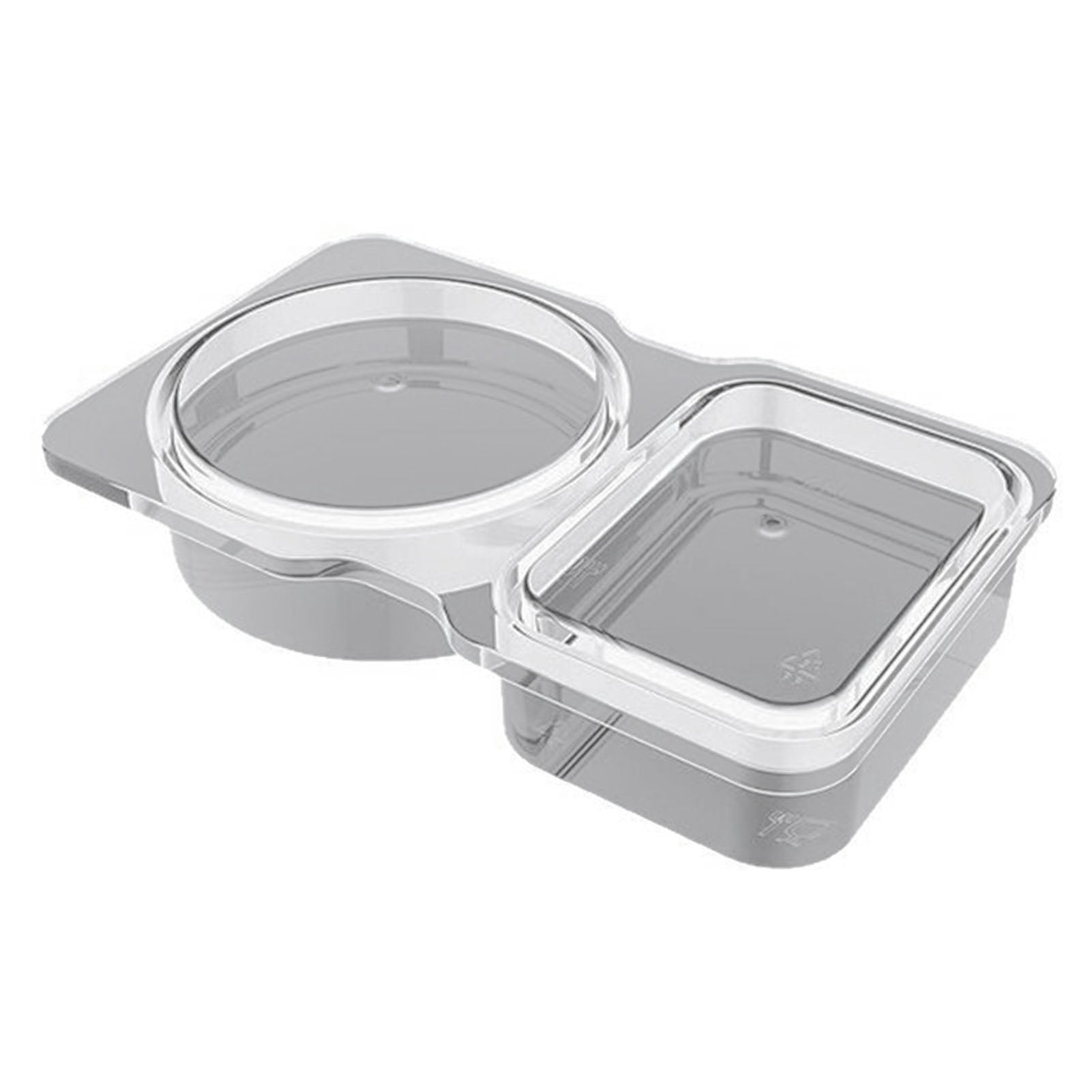Homelife Double Compartment Condiment Container with Lids Disposable ...