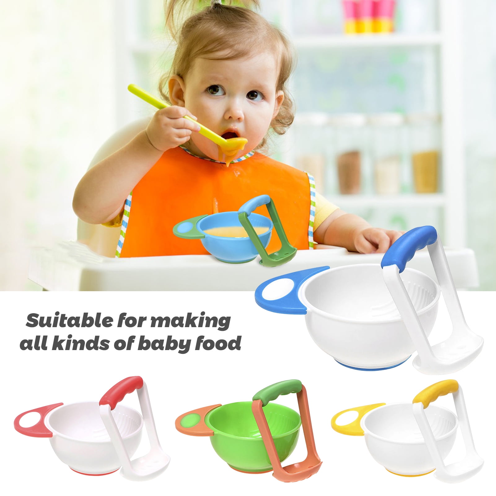 Homelife Food Mash Bowl Baby Puree Maker Bowl Fish Puree Mash And Serve ...