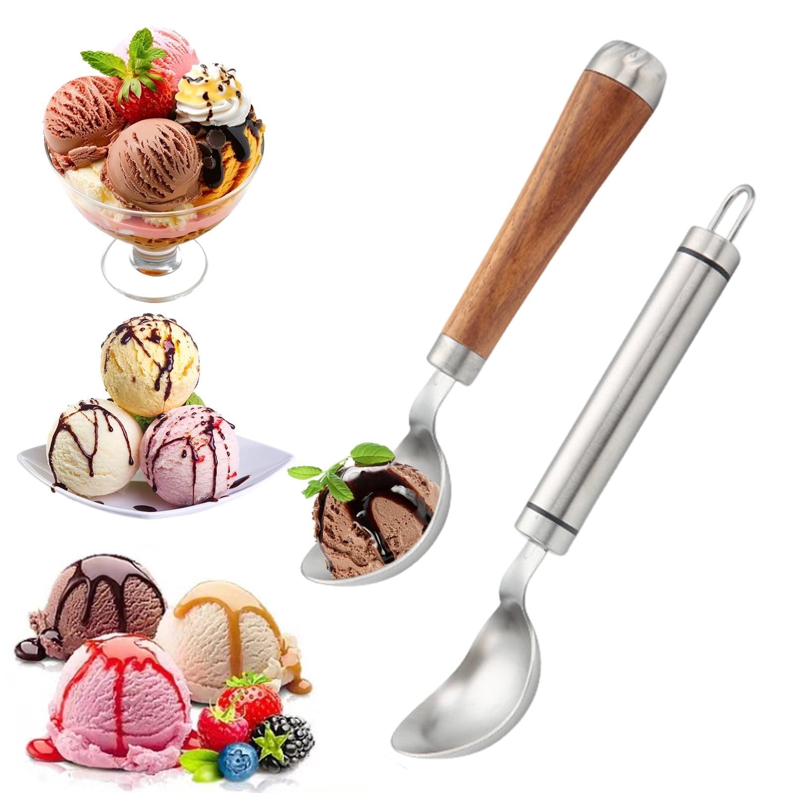 Homelife Ice Cream Scoop Stainless Steel Comfortable Grip Ergonomic ...
