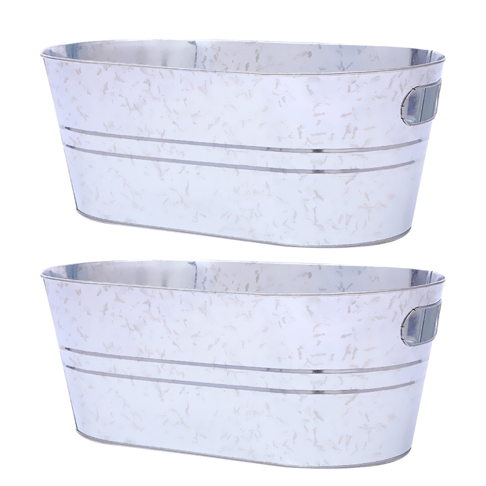 Homelife Metal Ice Bucket Large Drink Bucket for Parties Sturdy ...