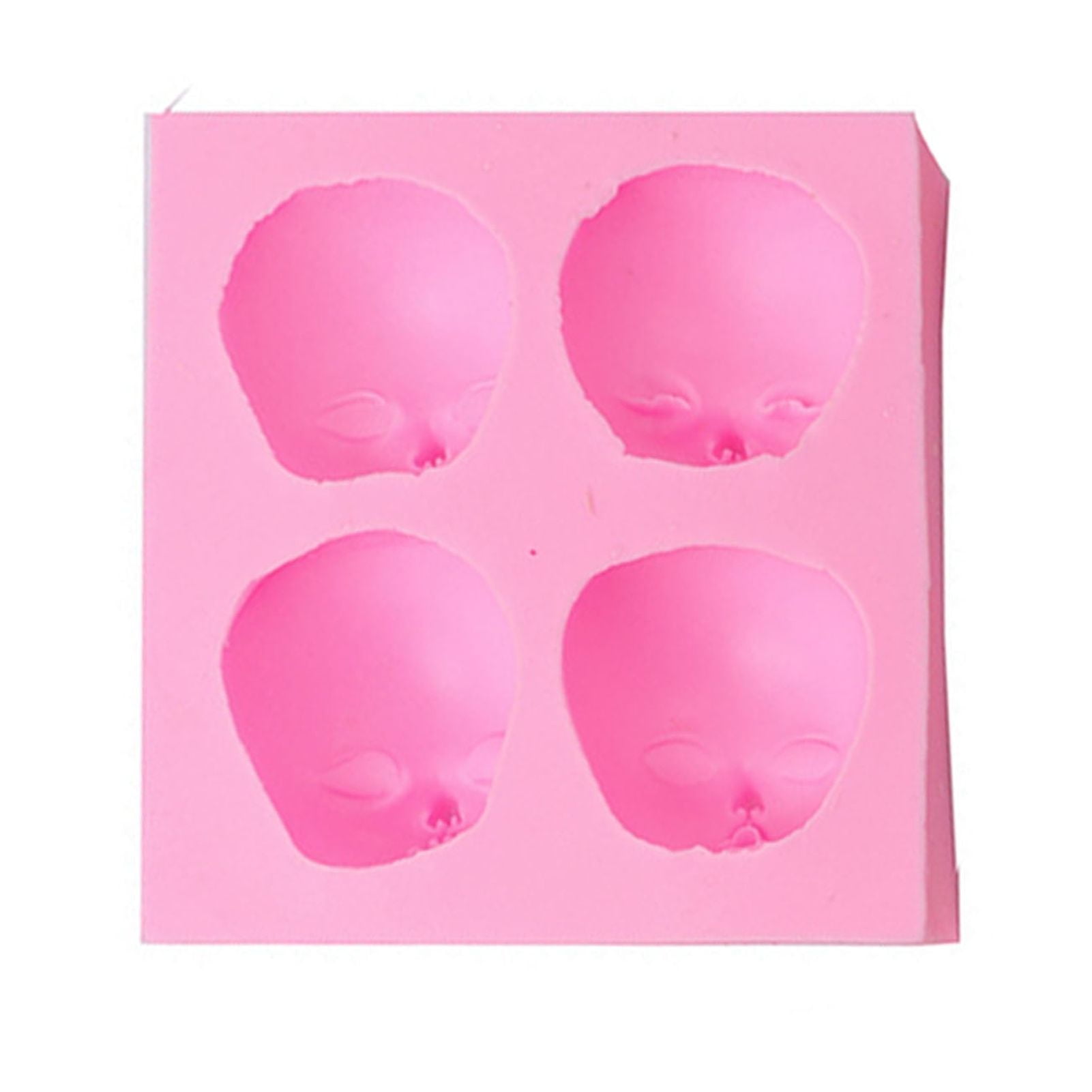 Homelife Silicone Doll Head Mold for Cake Decoration 3D Baby Face Molds ...