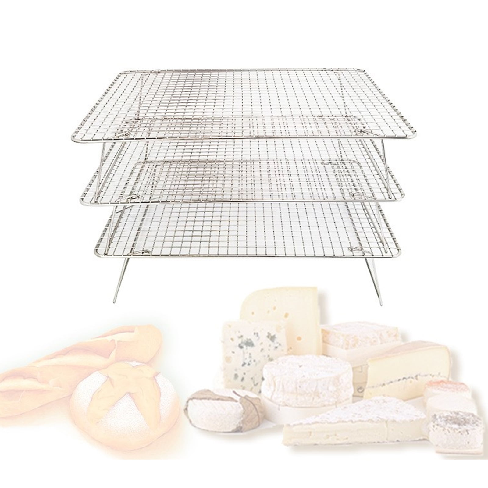 Homelife Stainless Steel Cake Cooling Rack Stackable Wire Racks for ...