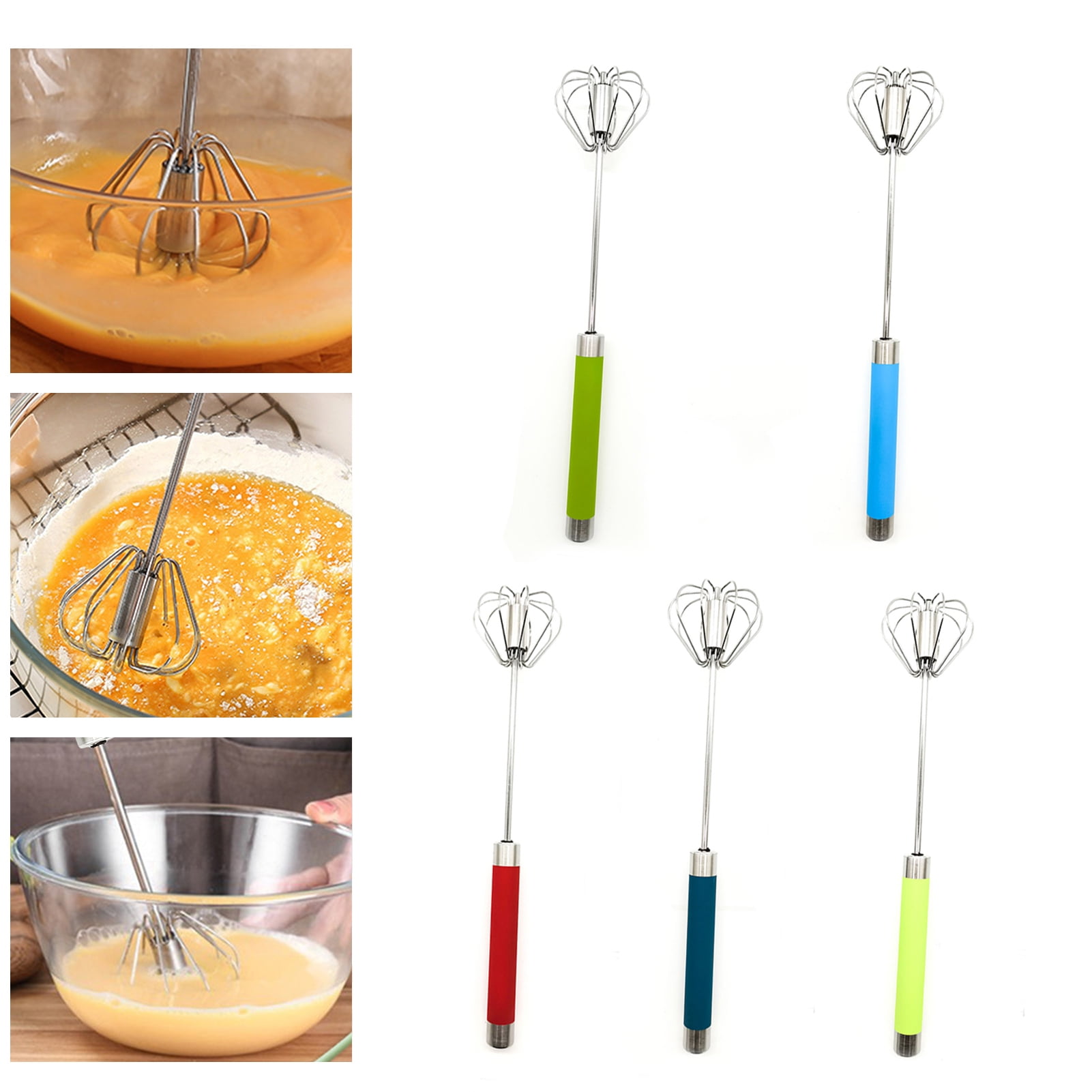 Homelife Stainless Steel Semi-Automatic Whisk Hand Push Mixer for ...