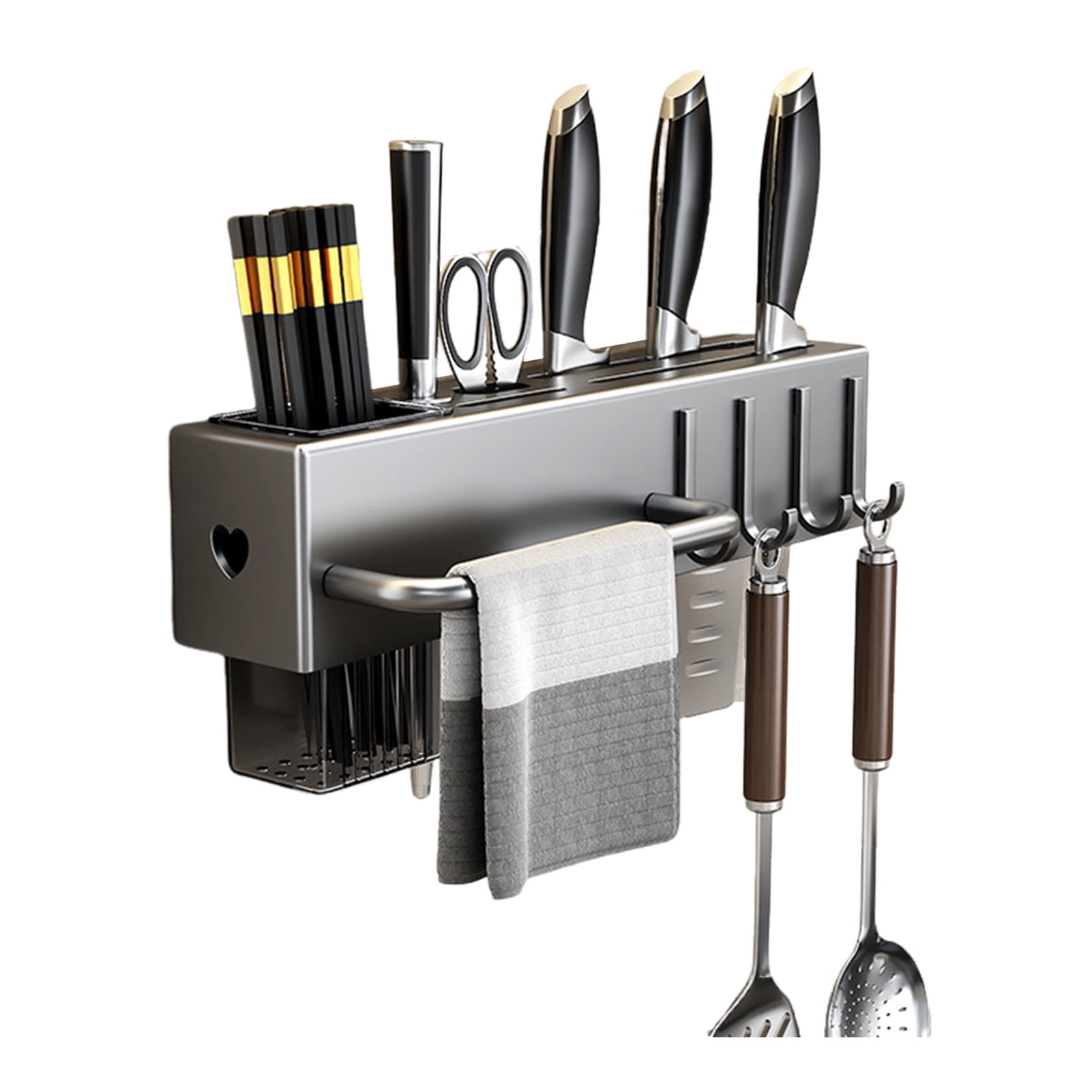 Homelife Wall-Mounted Cutter Storage Rack Carbon Steel Cutter Holder ...