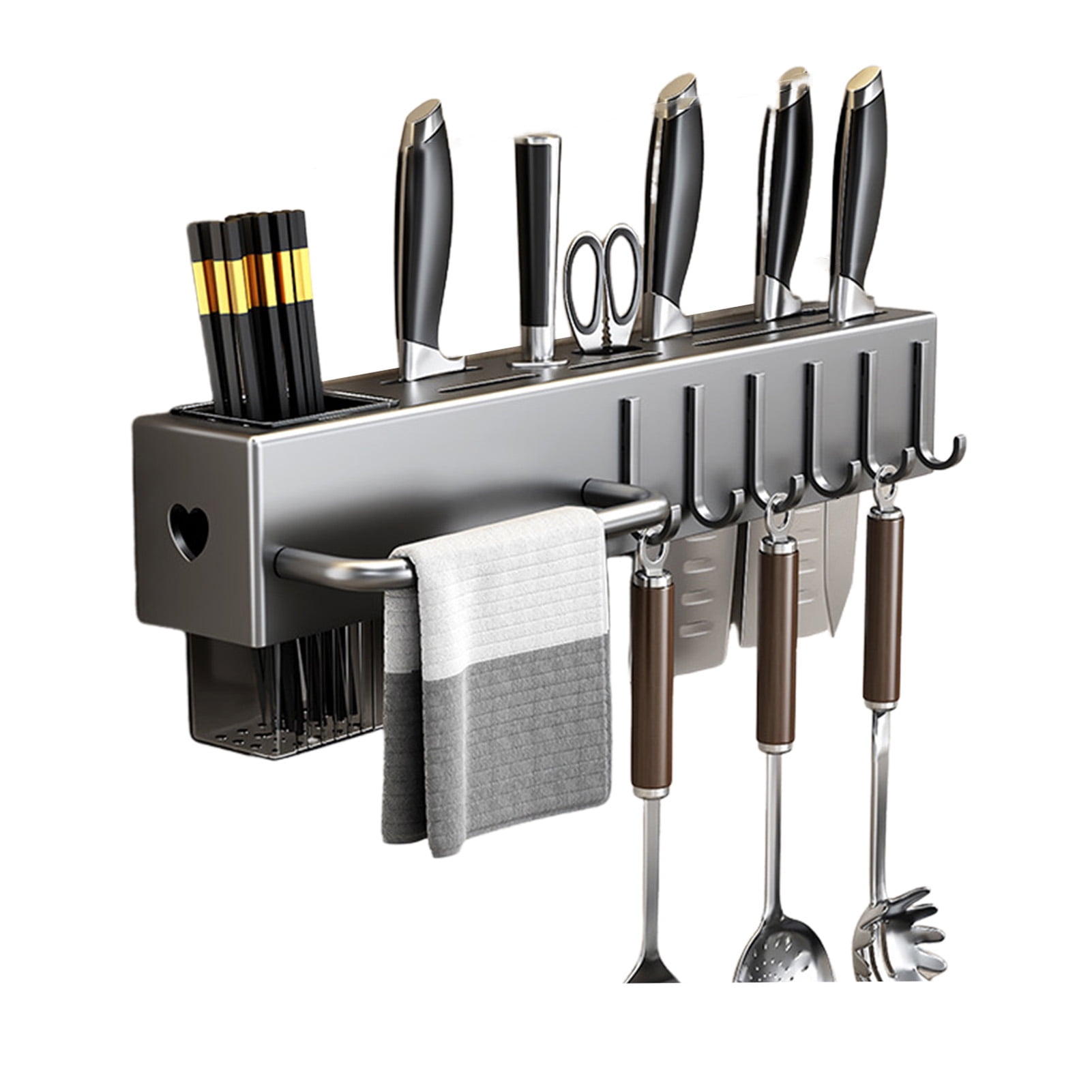 Homelife Wall-Mounted Cutter Storage Rack Carbon Steel Cutter Holder ...